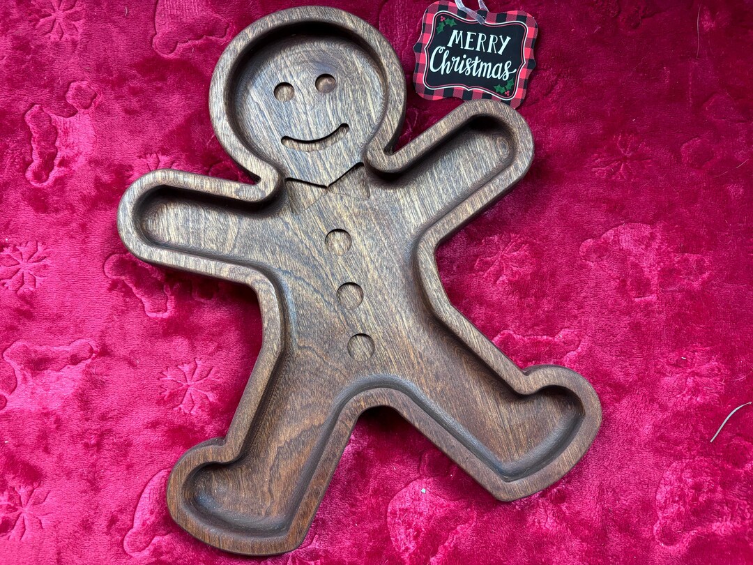 Wood Gingerbread Man Tray Charcuterie Decoration Board - Etsy