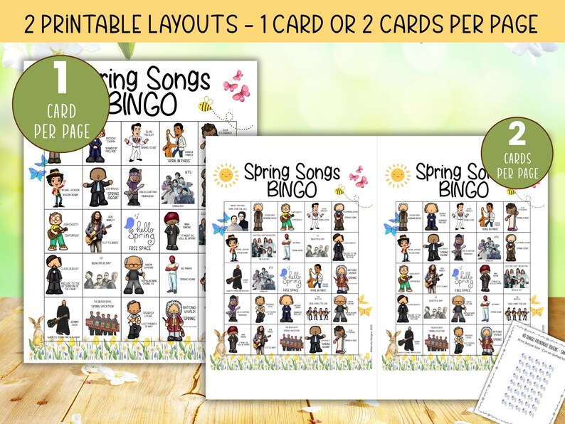 Spring Music Bingo Game, Printable Classroom Activity, Music Sub Plan ...
