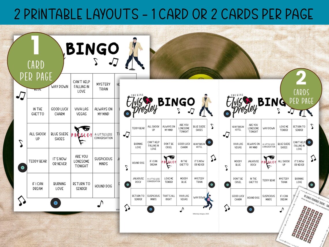 Elvis Presley Music Bingo Game | Printable Classroom Activity | Spotify ...