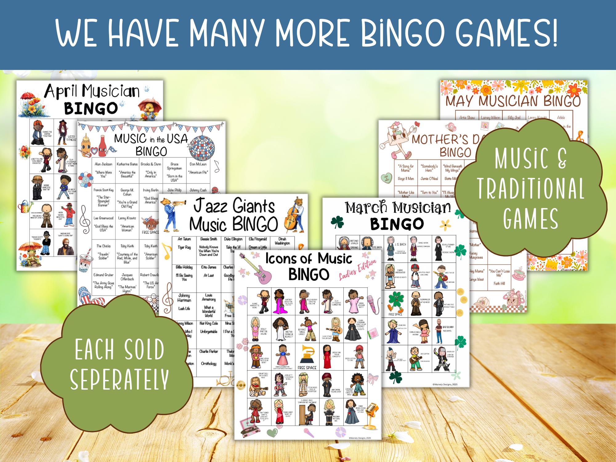 Earth Day Music Bingo Game | Printable Classroom Activity for Middle ...