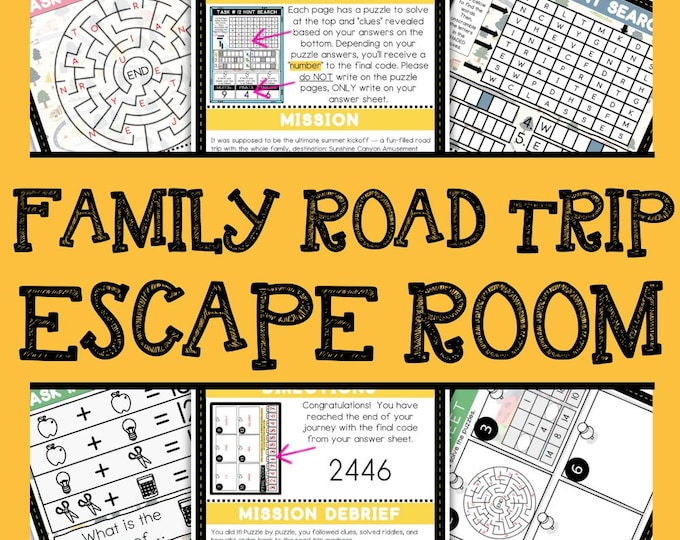 Summer Fun Escape Room for Kids. Printable Puzzle Game. Birthday Party ...