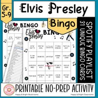 Elvis Presley Hits, Elvis Music, Bingo Games, Instant Digital Download ...