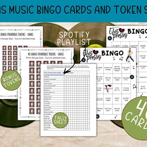 Elvis Presley Music Bingo | Printable Songs Game for Family Fun ...