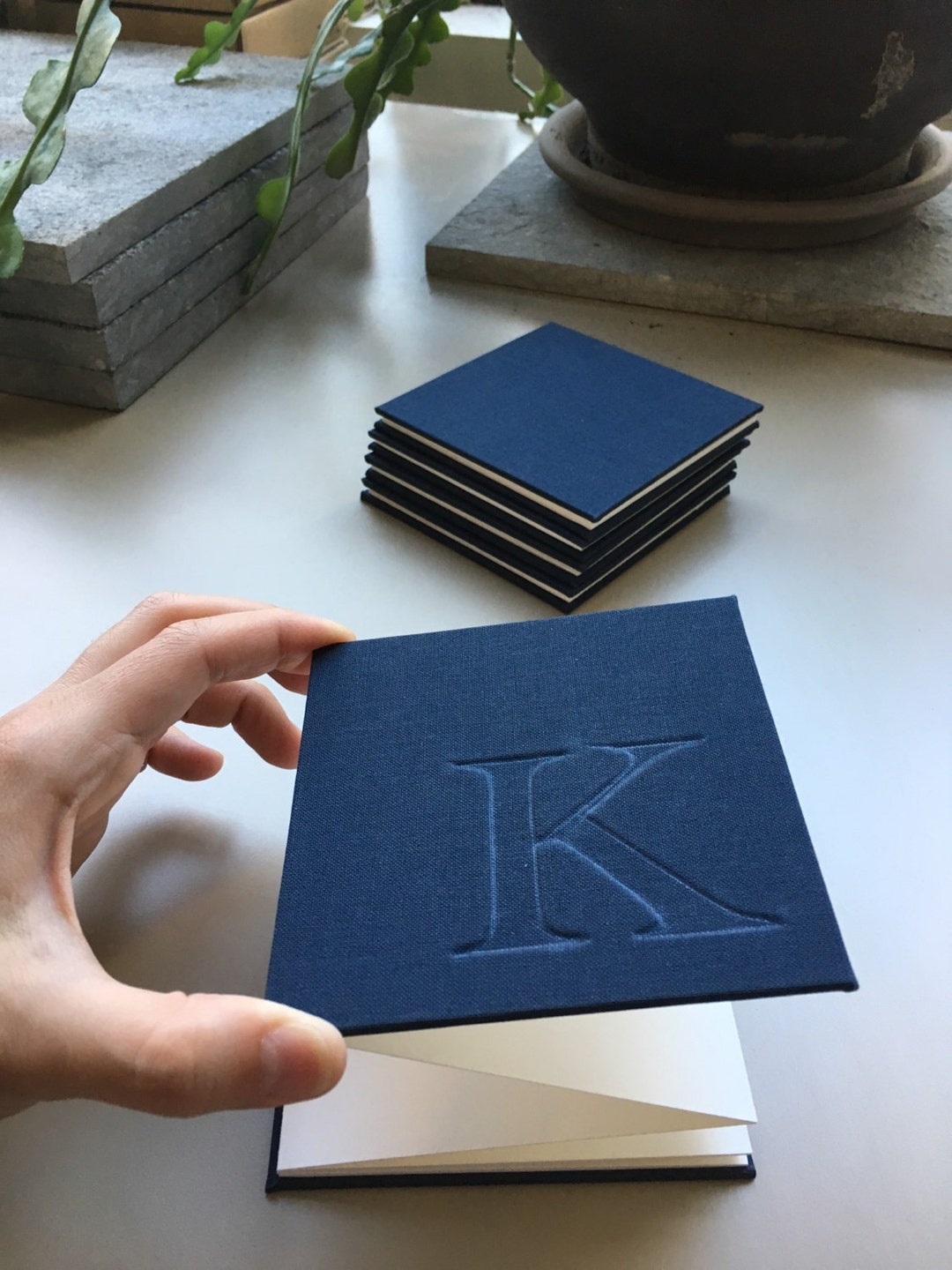 5 Accordion Books 4"x4" W Monogram - Photo Album - Wedding Favors ...