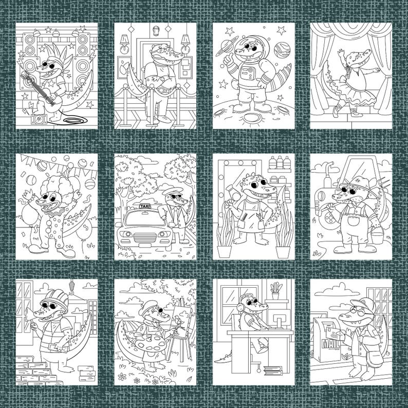 Crocodile Coloring Pages, Alligator Coloring Book, Fun Reptile Coloring ...
