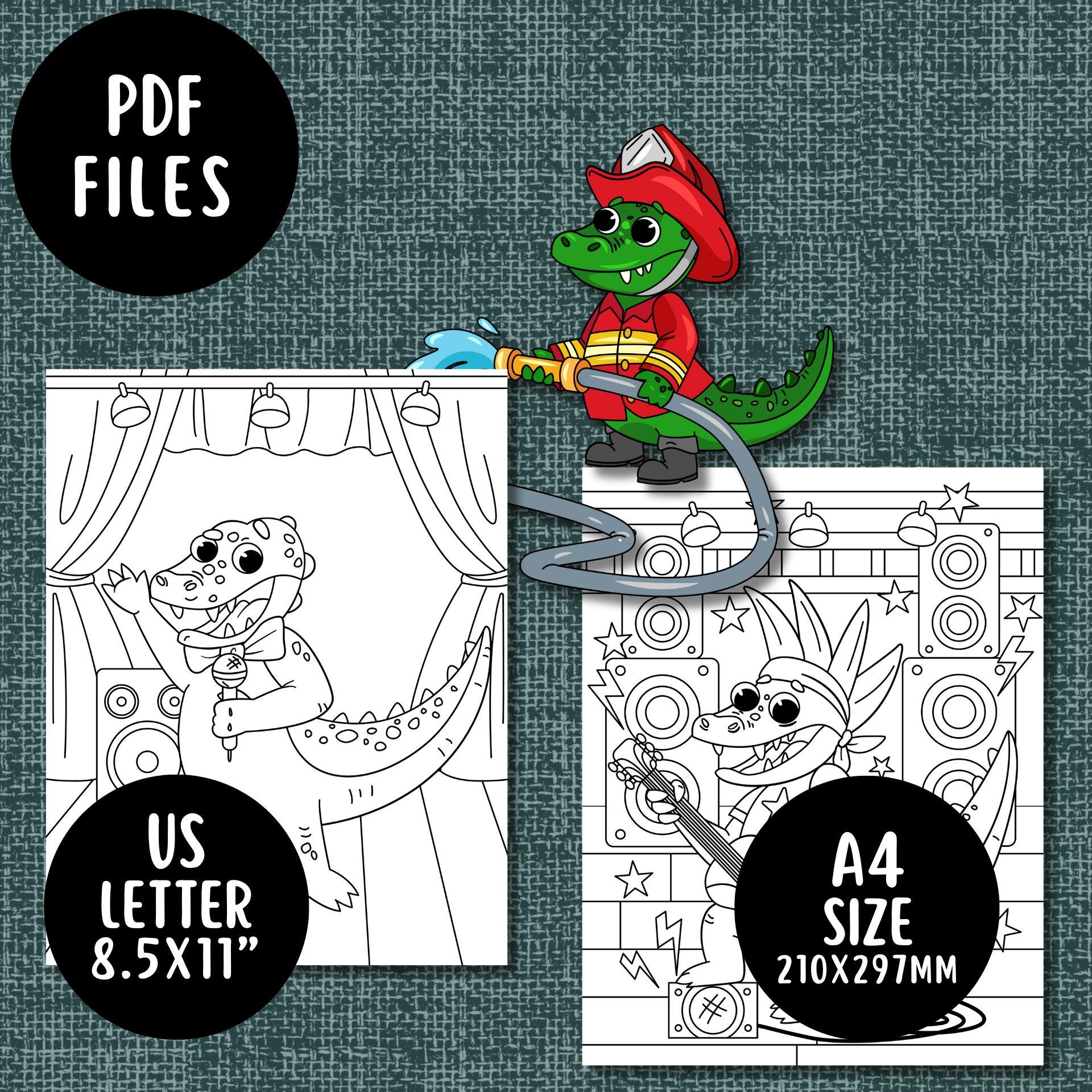 Crocodile Coloring Pages, Alligator Coloring Book, Fun Reptile Coloring ...
