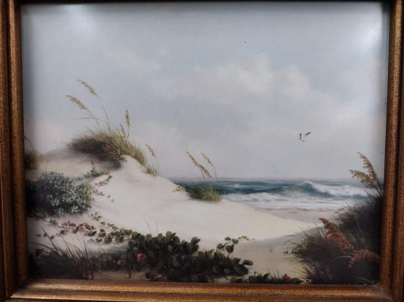 Vintage Windberg Beach Scene Framed Print - Etsy