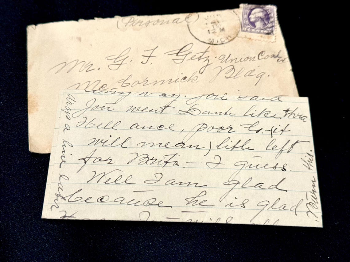 1900s Humorous Handwritten Letter | Chicago IL Ephemera, 3c Washington ...