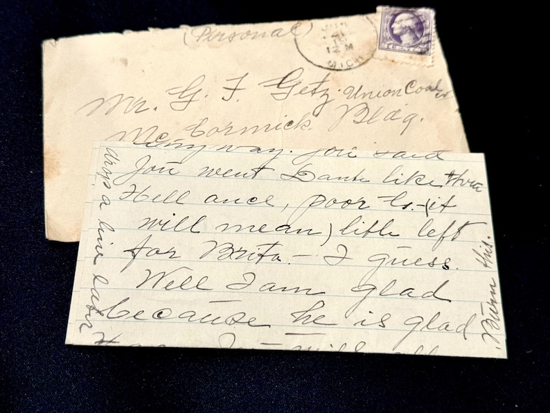 1900s Humorous Handwritten Letter | Chicago IL Ephemera, 3c Washington ...