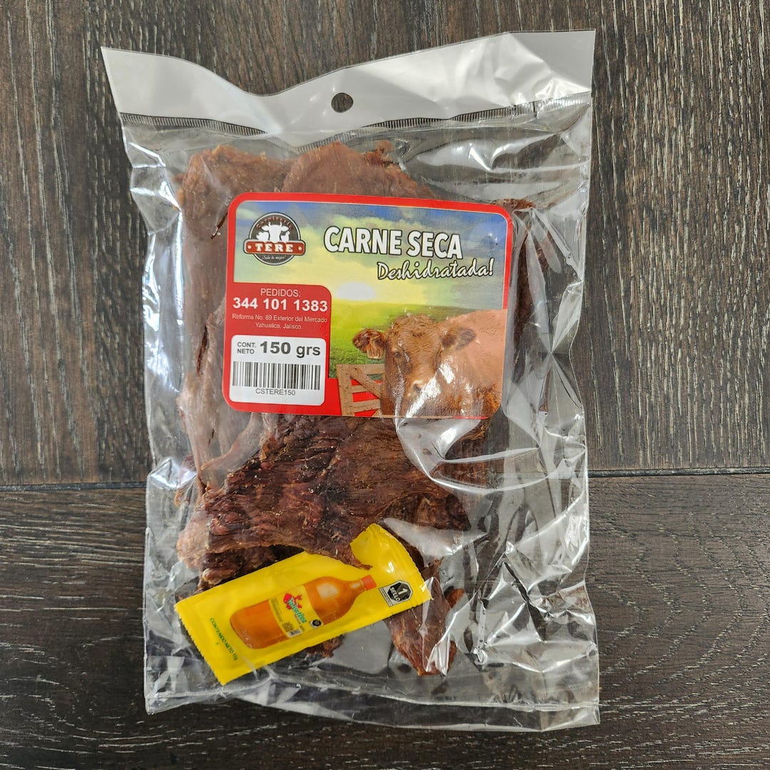 Carne Seca, Seasoned Dried Mexican Beef Jerky From Yahualica, Jalisco ...