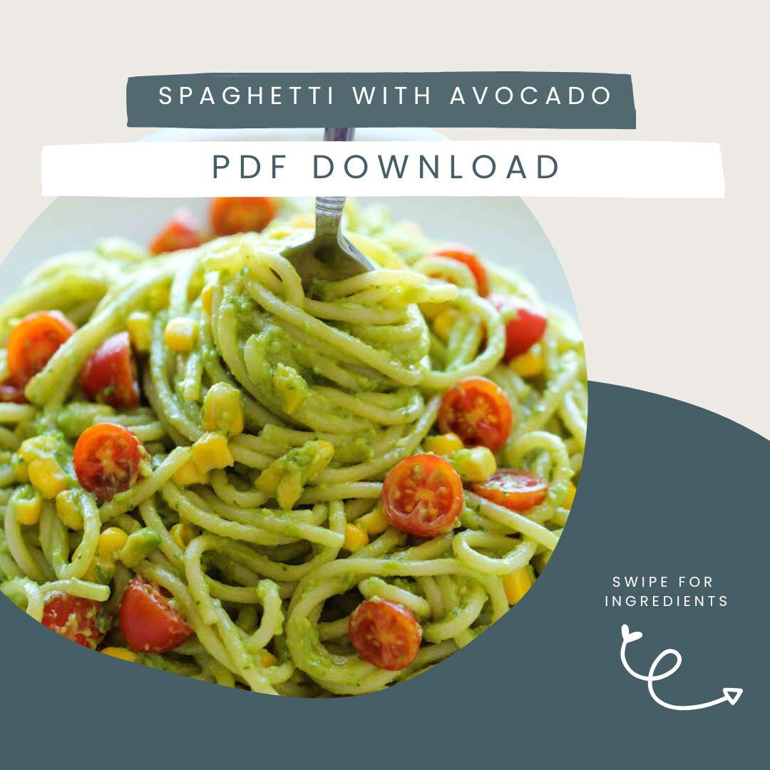 Avocado Pasta Recipe Healthy Pasta Ideas Easy Spaghetti Recipe Avocado ...