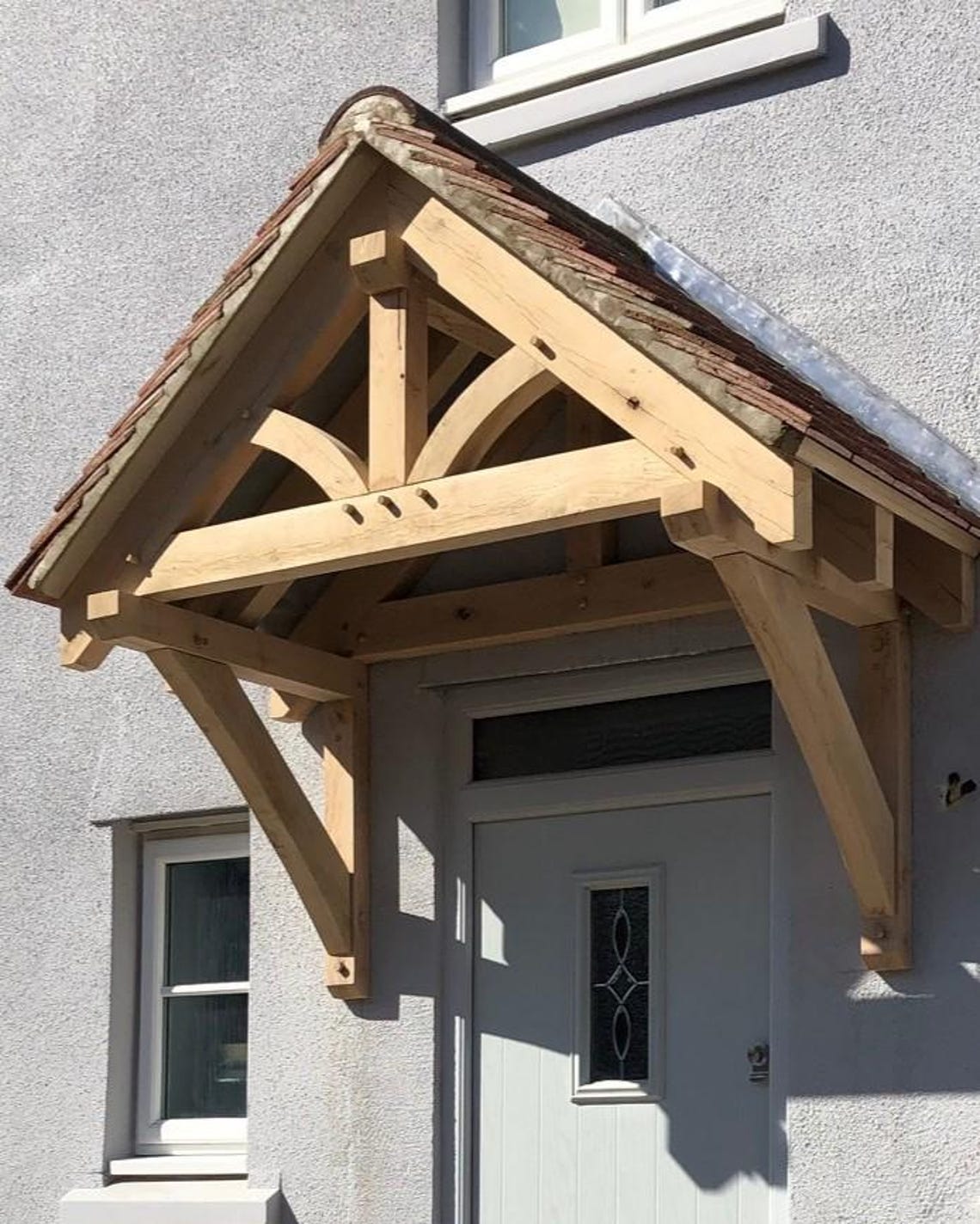 Oak Porch Canopy Kit: Traditional Mortise & Tenon Design - Etsy UK