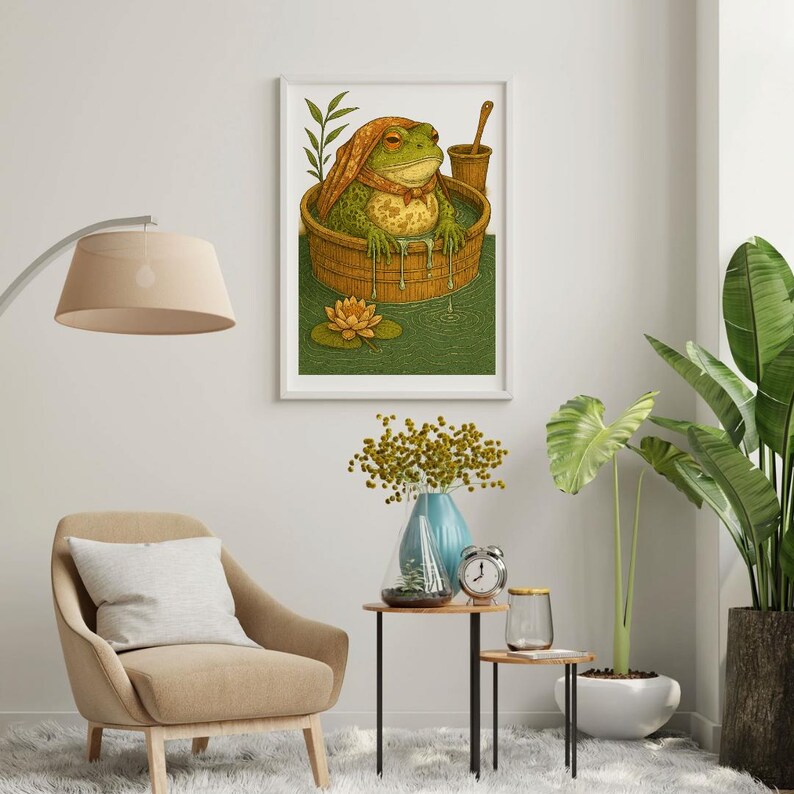 Japanese Frog SVG PNG • Kawaii Zen Frog Clipart • Instant Digital ...