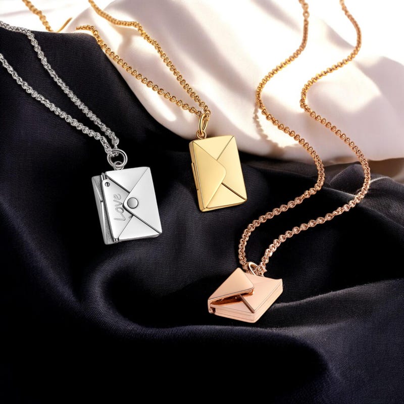 Envelope Necklace - Etsy