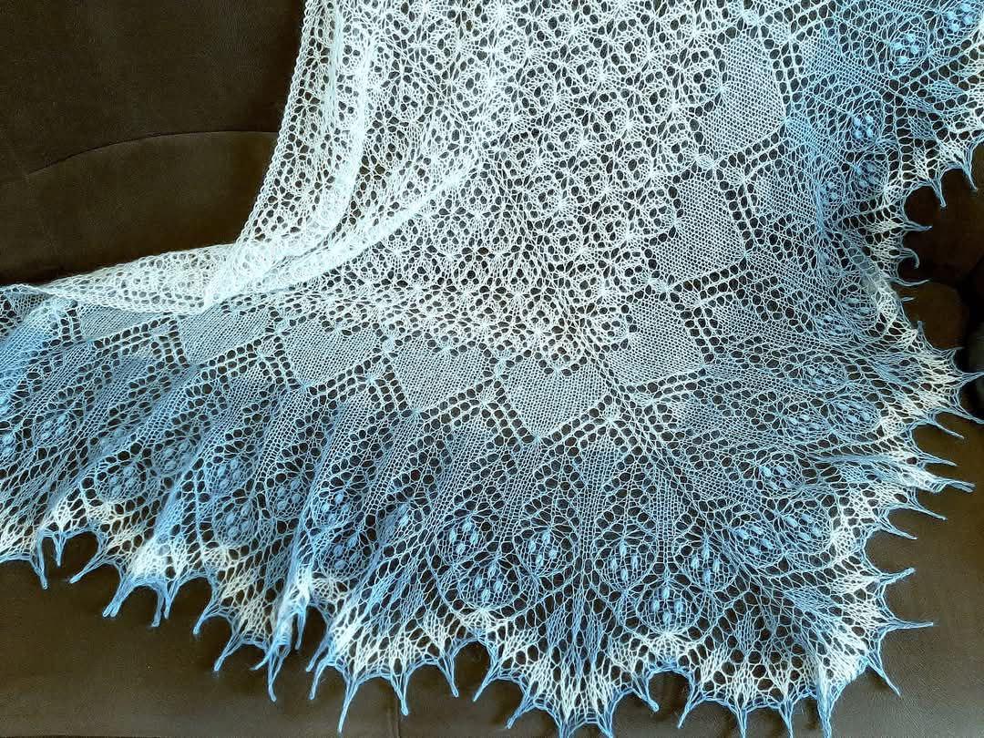 Handknitted White Wedding Lace Shawl With Mohair and Silk,lace Shawl ...