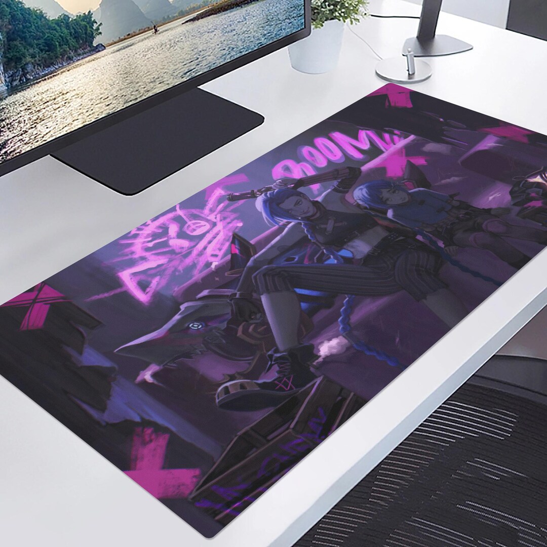 Arcane Jinx and Powder Mouse Pad, Large Desk Mat, Arcane Merch, Gaming ...