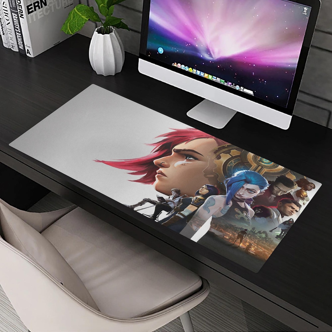 Arcane League of Legends Premium Mousepad Jinx Vi Piltover | Gaming ...