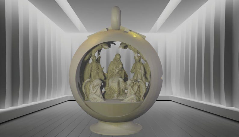Birth of Jesus Christ Snow Globe STL File - Etsy