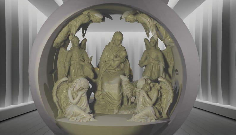 Birth of Jesus Christ Snow Globe STL File - Etsy