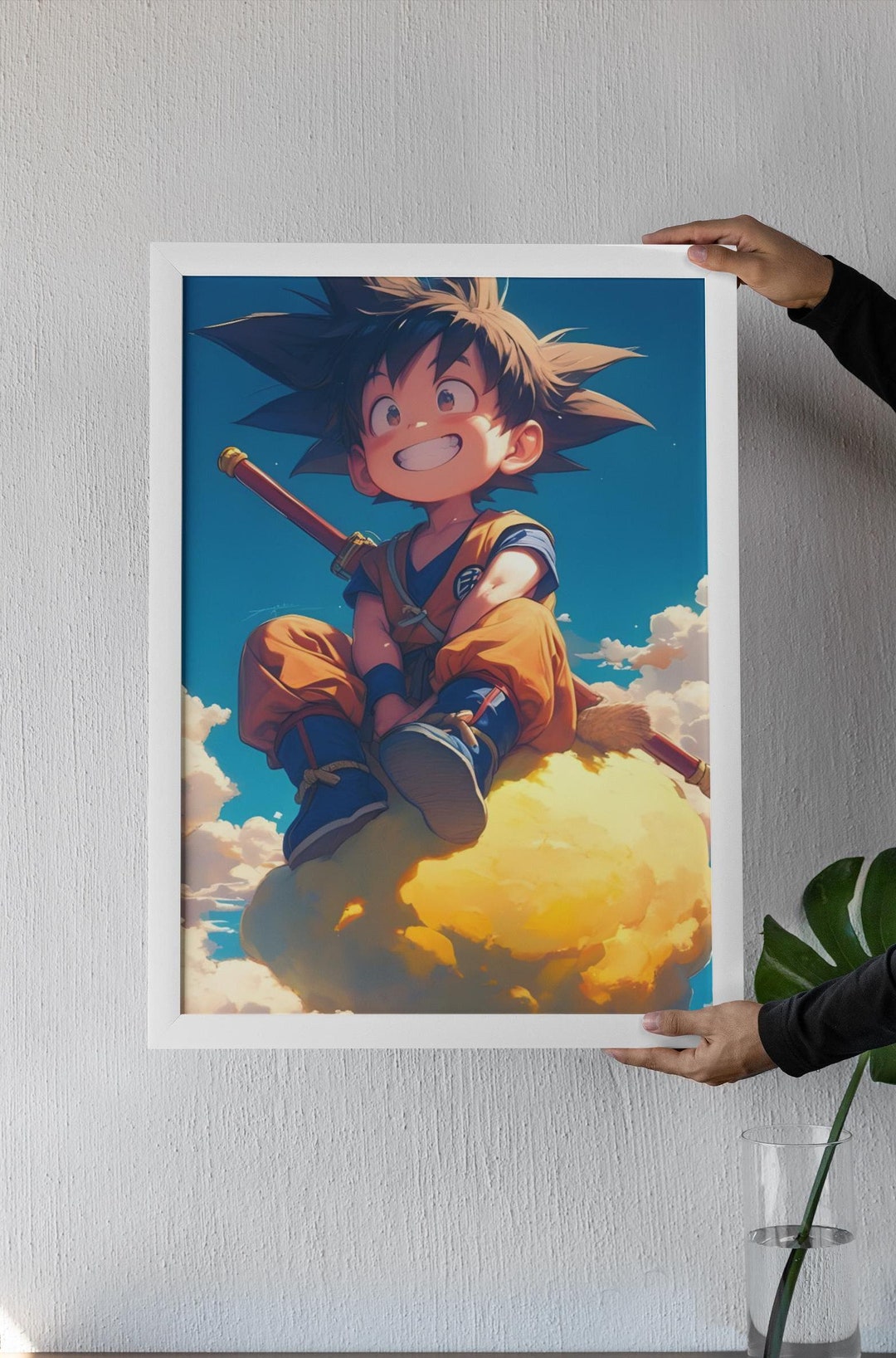 Kid Goku Smiling Poster, Digital Kid Goku Poster Print, Best Quality ...