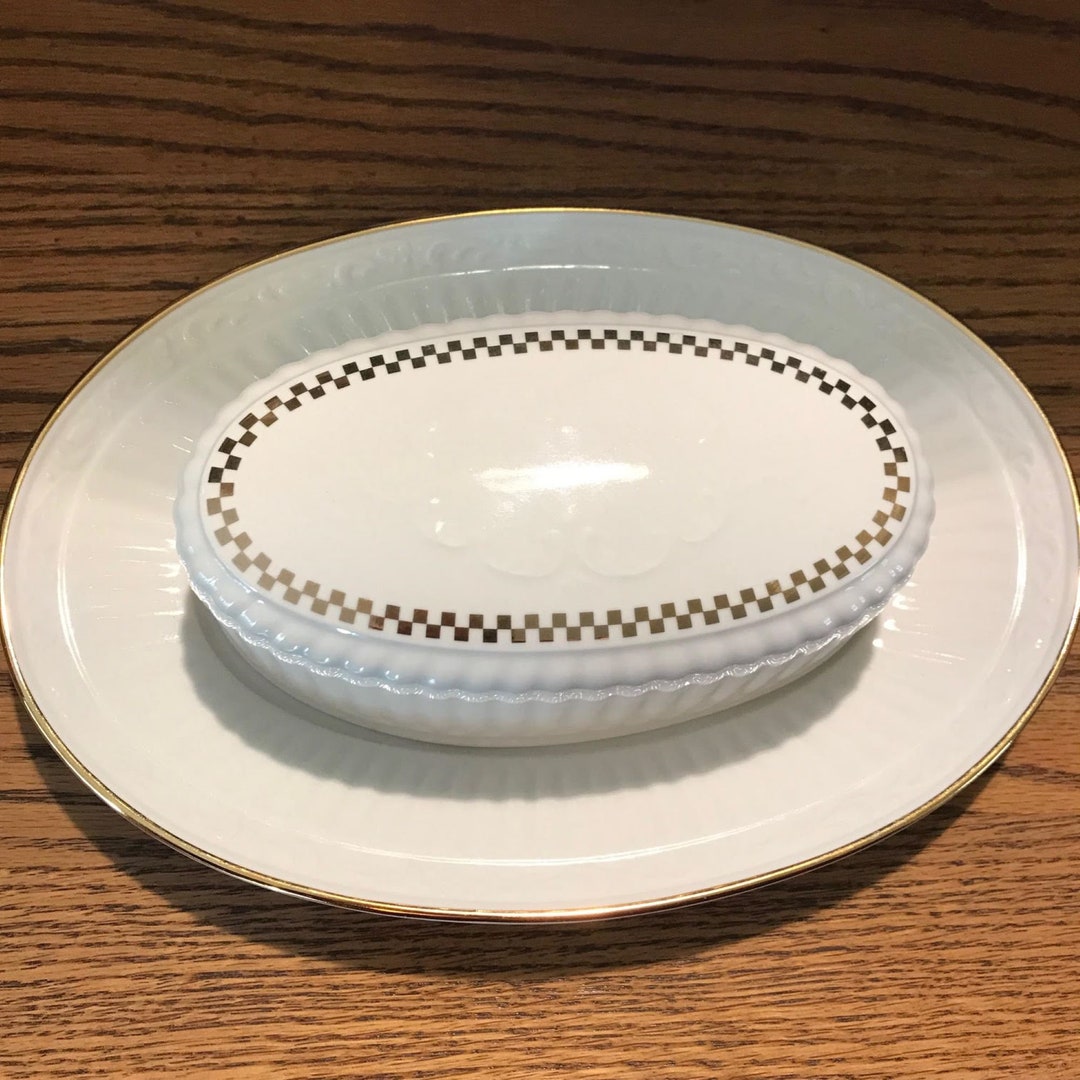 Mikasa Butter Dish & Lid, Golden Manor Discontinued 1999 - Etsy
