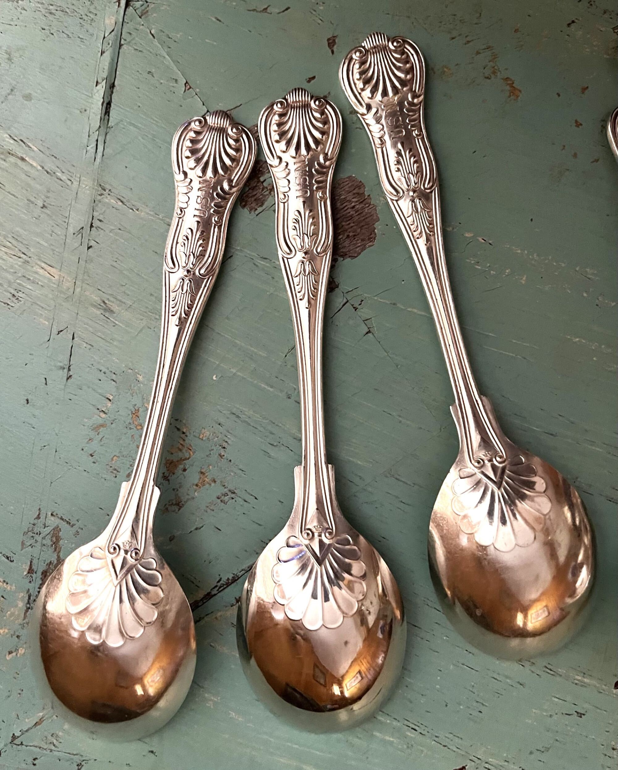 US Navy Silver Plate Fouled Anchor Kings Pattern Set of Six - Etsy