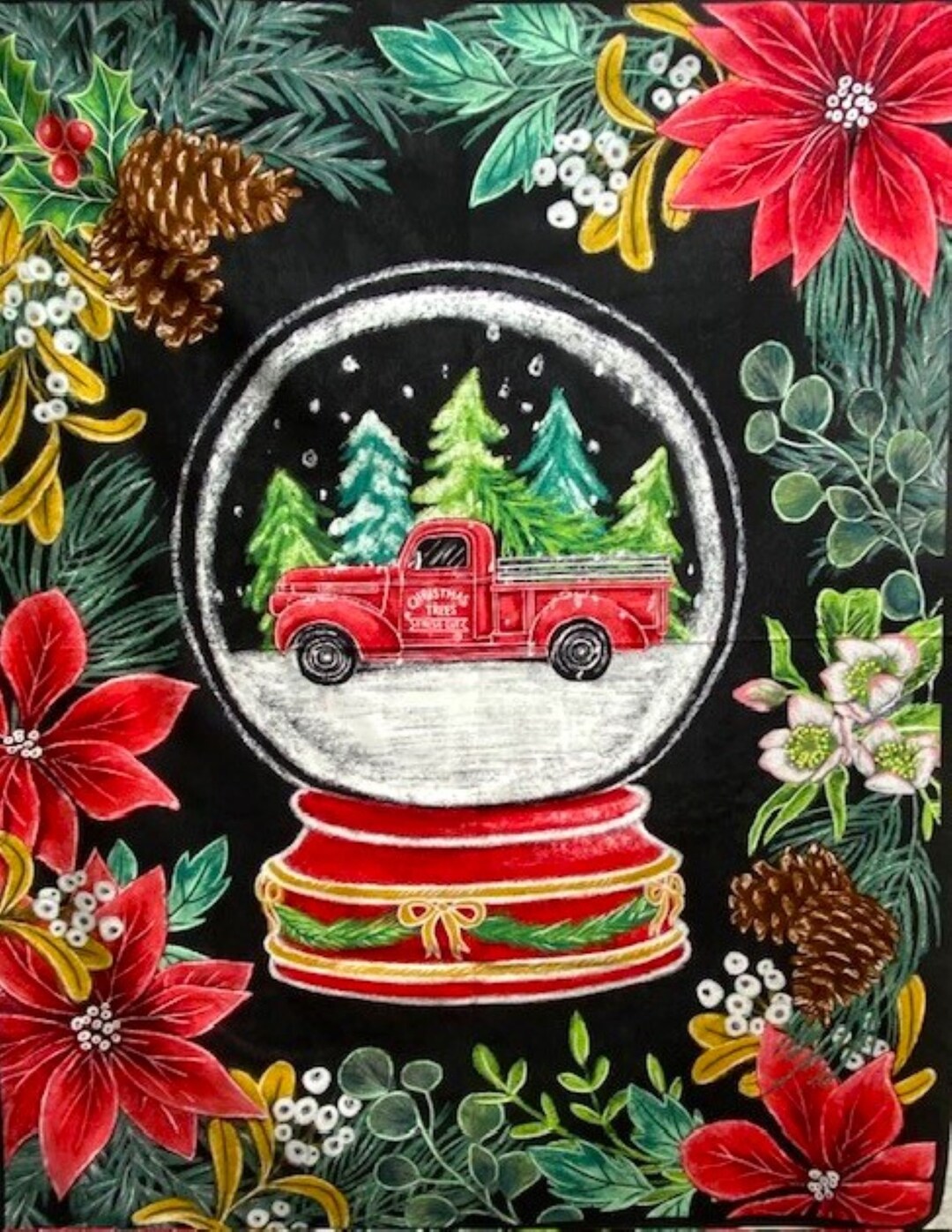 Moda Christmas Panel, Truck in Globe, Quilt Fabric - Etsy