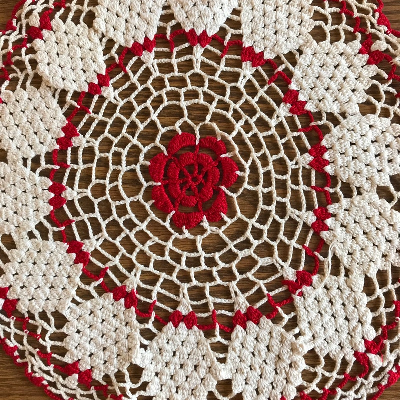 Red Doilies - Etsy