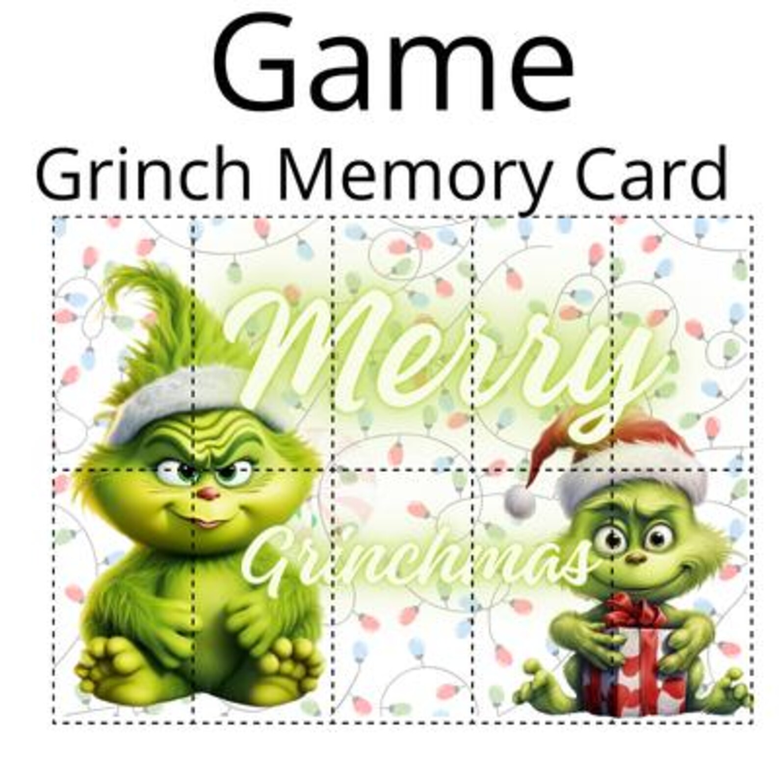 Grinch Memory Card Game Printable Christmas Activity for Kids & Families. - Etsy UK