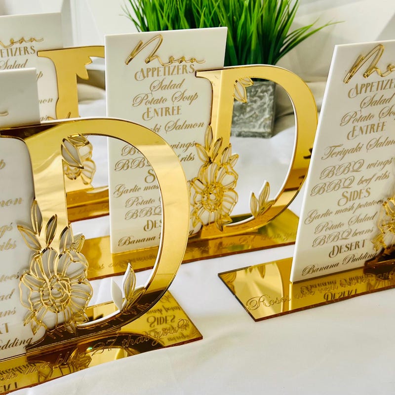 Acrylic Menus - Etsy
