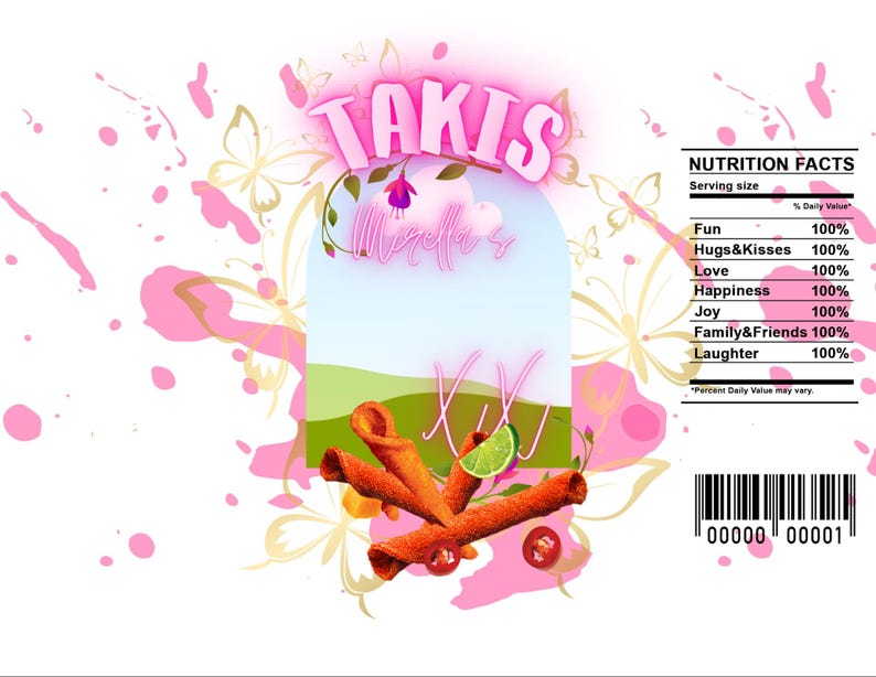 Editable Takis Chip Bag Template | DIY Party Favor for Birthdays ...