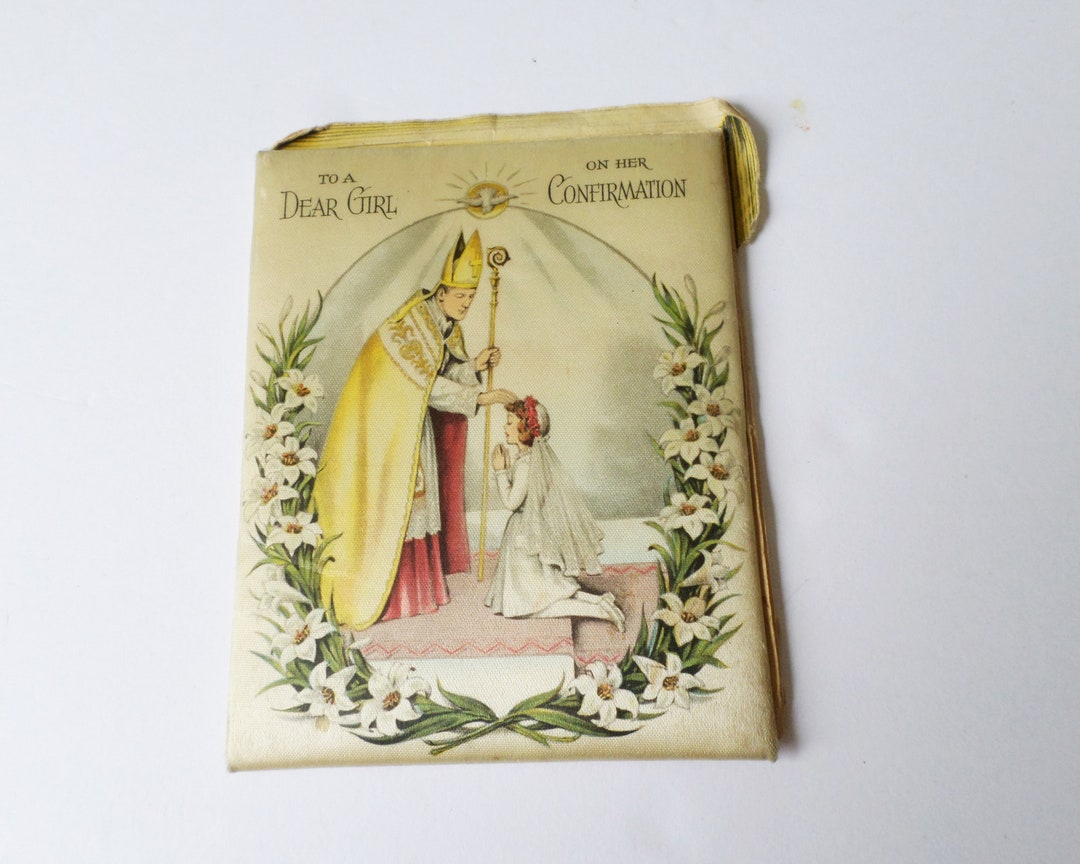 Vintage Confirmation Booklet, Confirmation Card, Catholic Souvenir ...