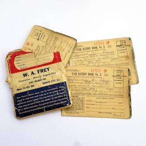 Vintage 1940s WW2 War Rations Booklets, War Ration Books 1-4 (11 in All ...
