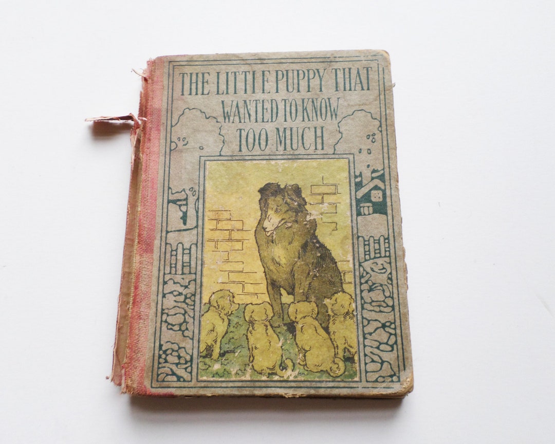 Antique Puppy Book, "the Little Puppy Who Wanted to Know Too Much" by ...
