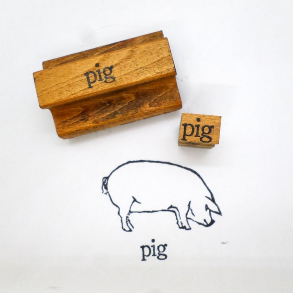 Pig Rubber Stamp - Etsy