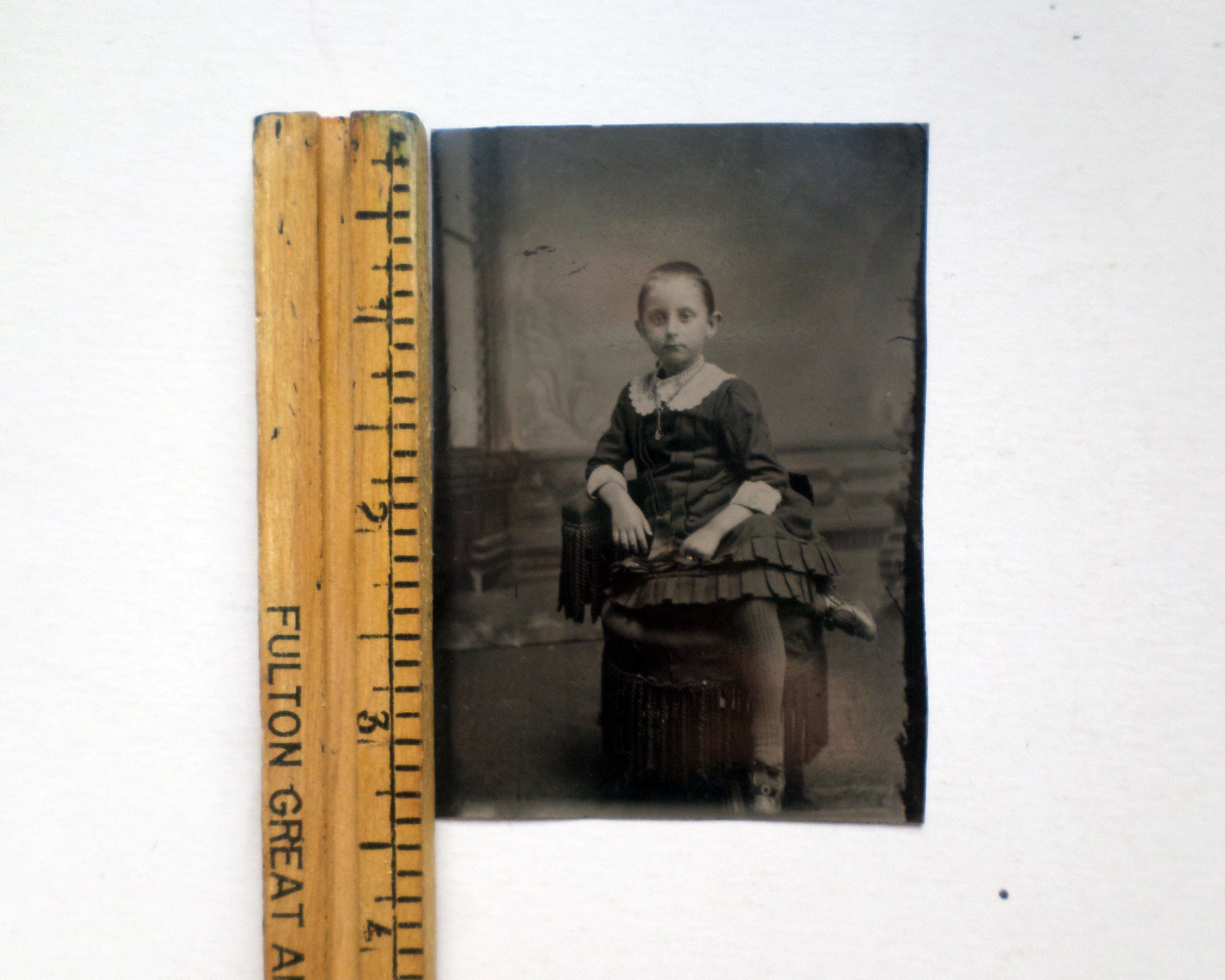 2 Antique Young Girls Tintype Photographs, 19th Century Girl Ferrotype ...