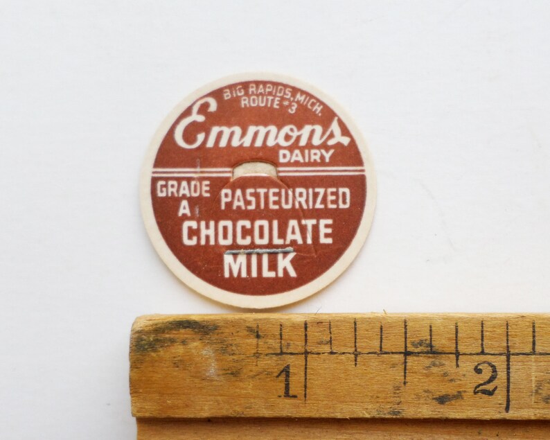40 Vintage Chocolate Milk Bottle Caps, Dairy Pogs, Cardboard Milk Caps ...