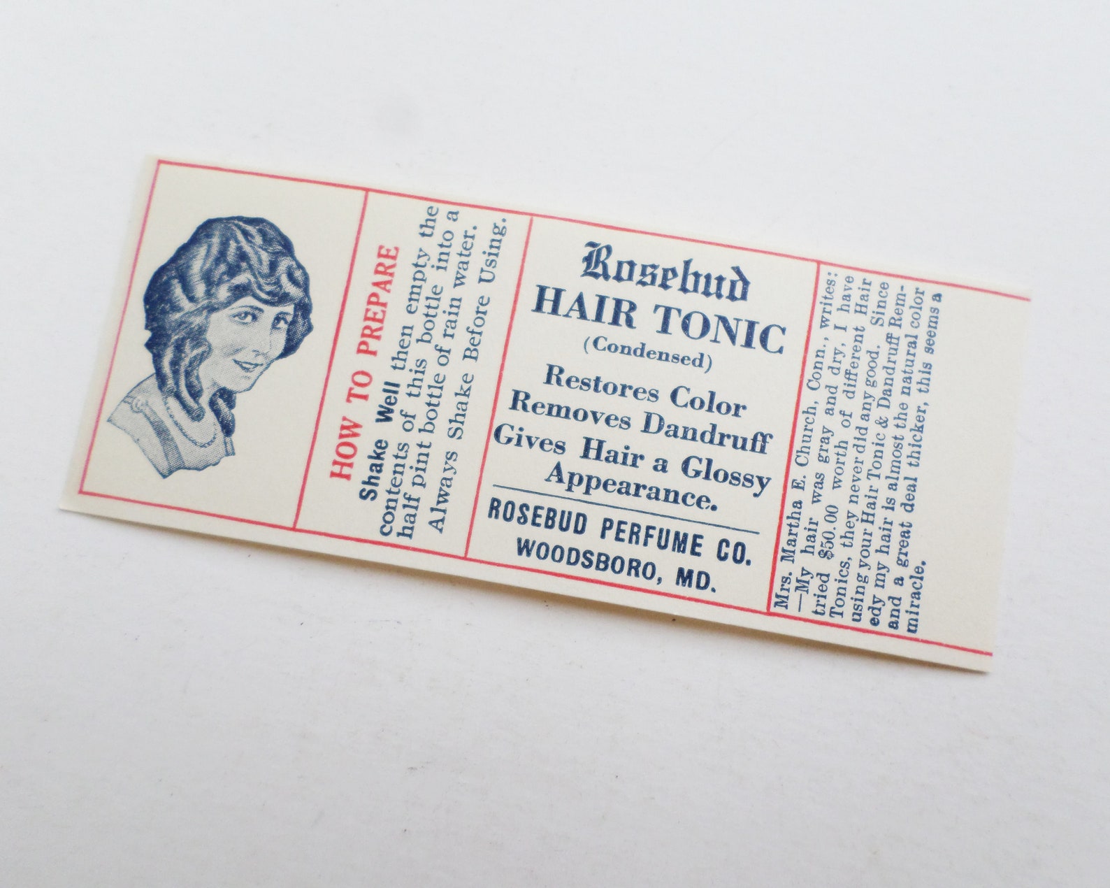 4 Vintage Rosebud Hair Tonic Labels Antique Pharmacy Labels - Etsy