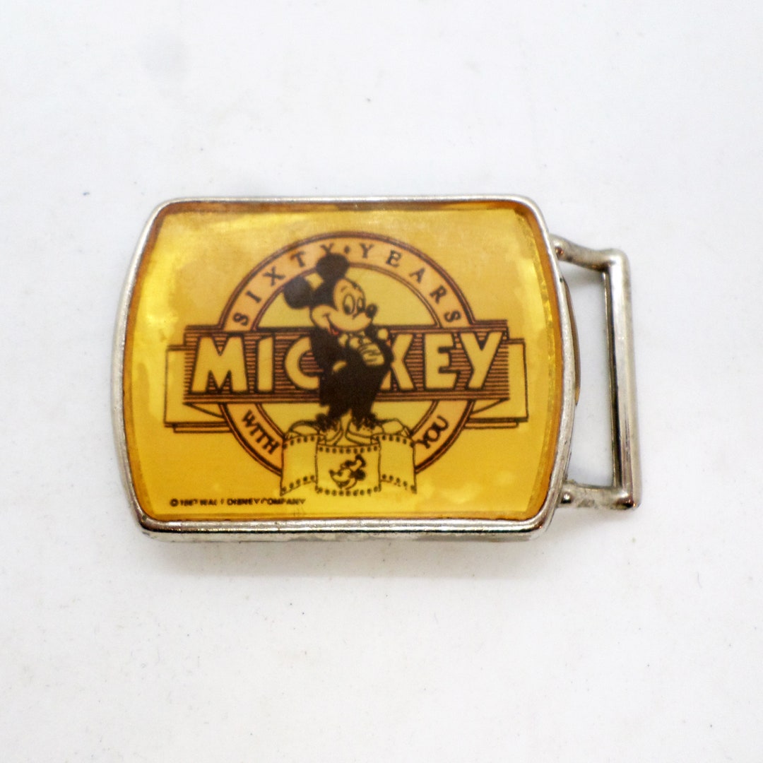 Vintage Mickey Mouse Belt Buckle, "60 Years With You", Officially ...