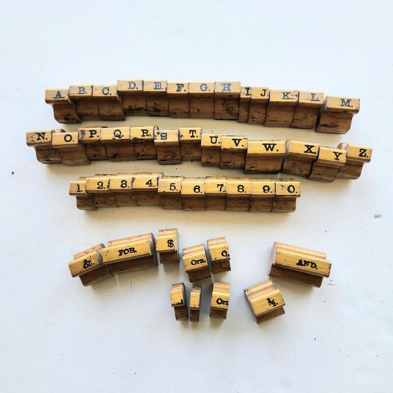 Wood Alphabet Stamp Set - Etsy