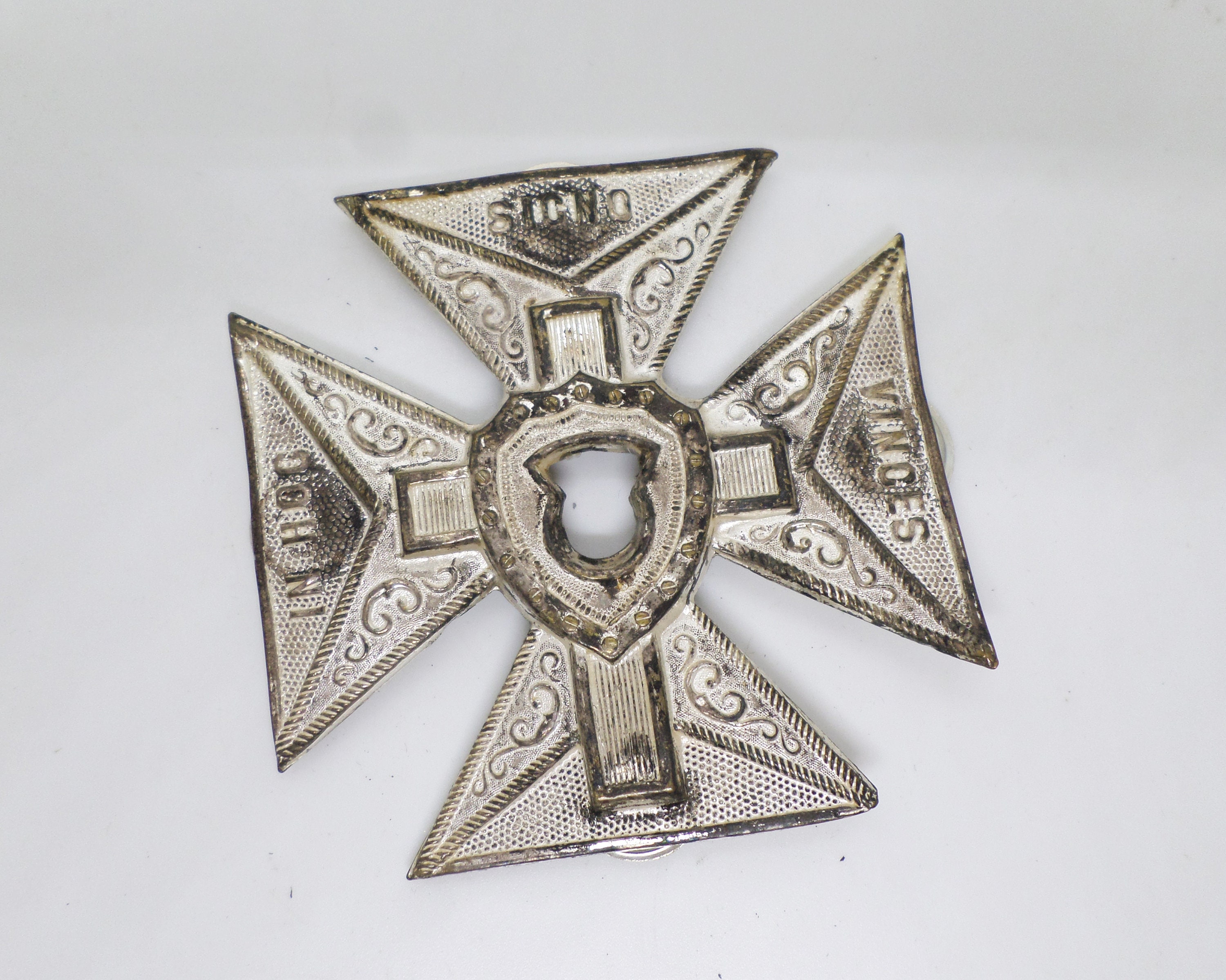 Vintage Freemason Knights Templar Masonic Sash Medallion and Cross, in ...