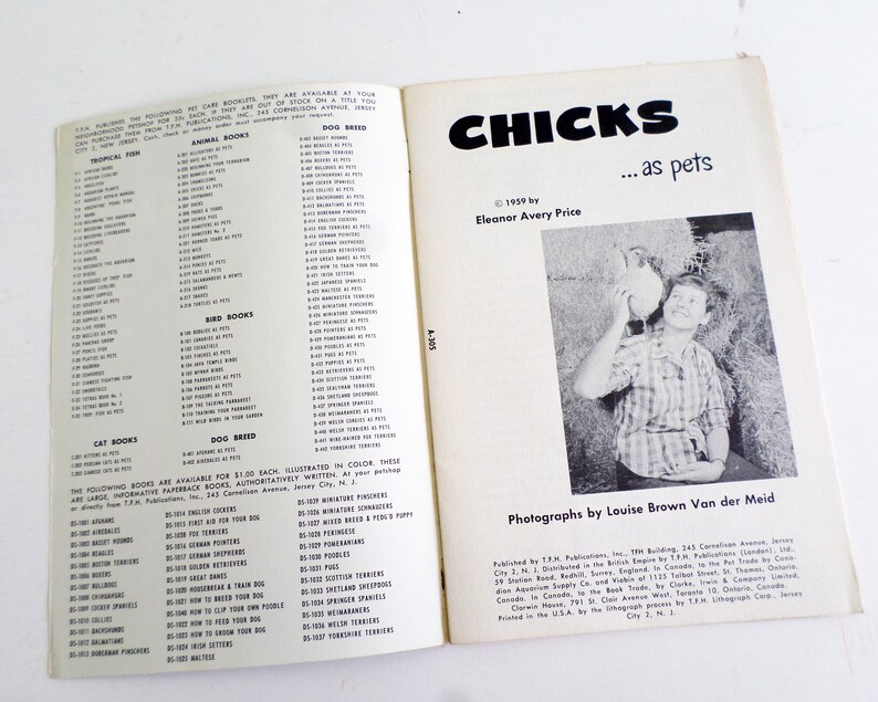 Vintage chicks as Pets Booklet 1950s Chicken - Etsy