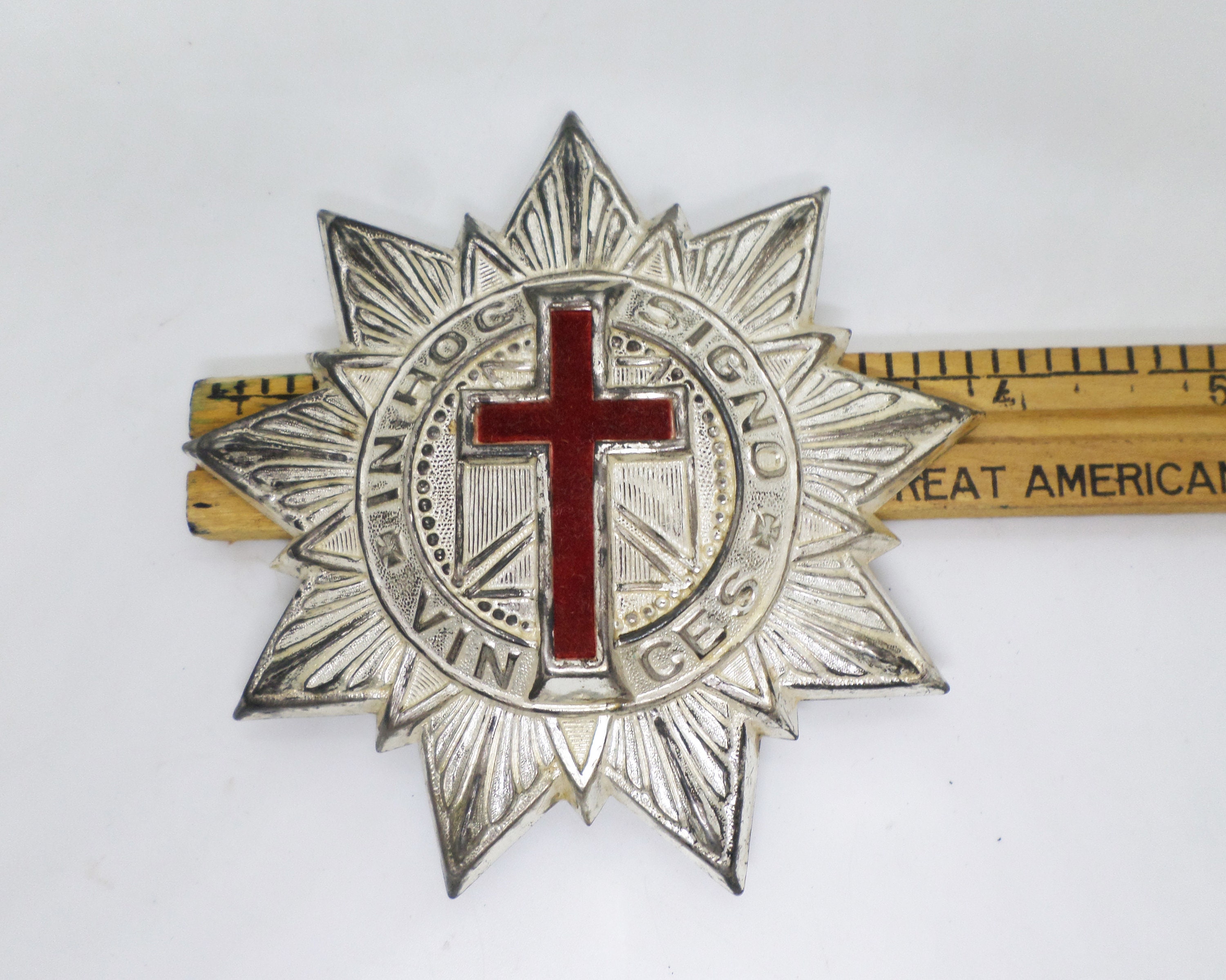 Vintage Freemason Knights Templar Masonic Sash Medallion and Cross, in ...