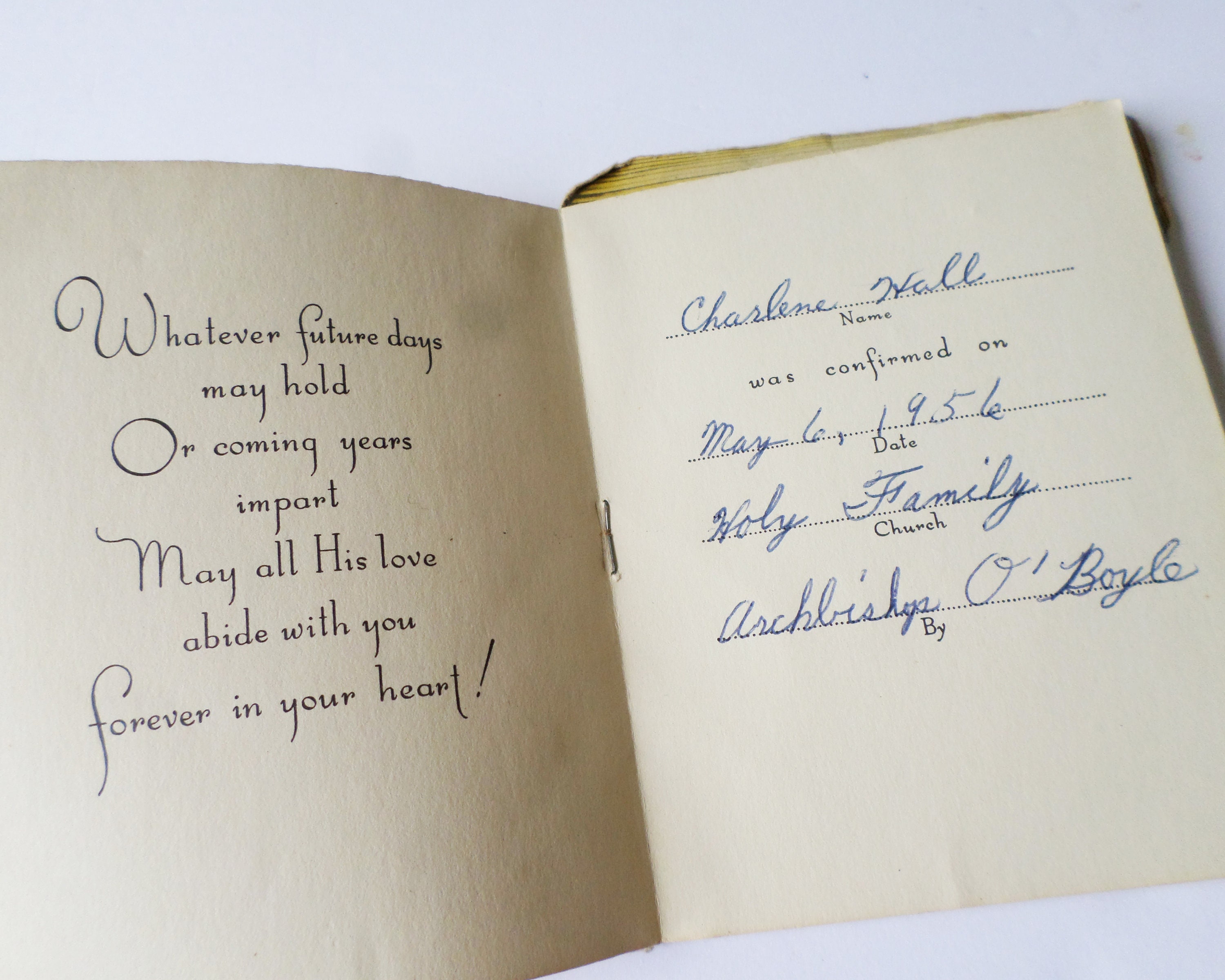Vintage Confirmation Booklet Confirmation Card Catholic - Etsy