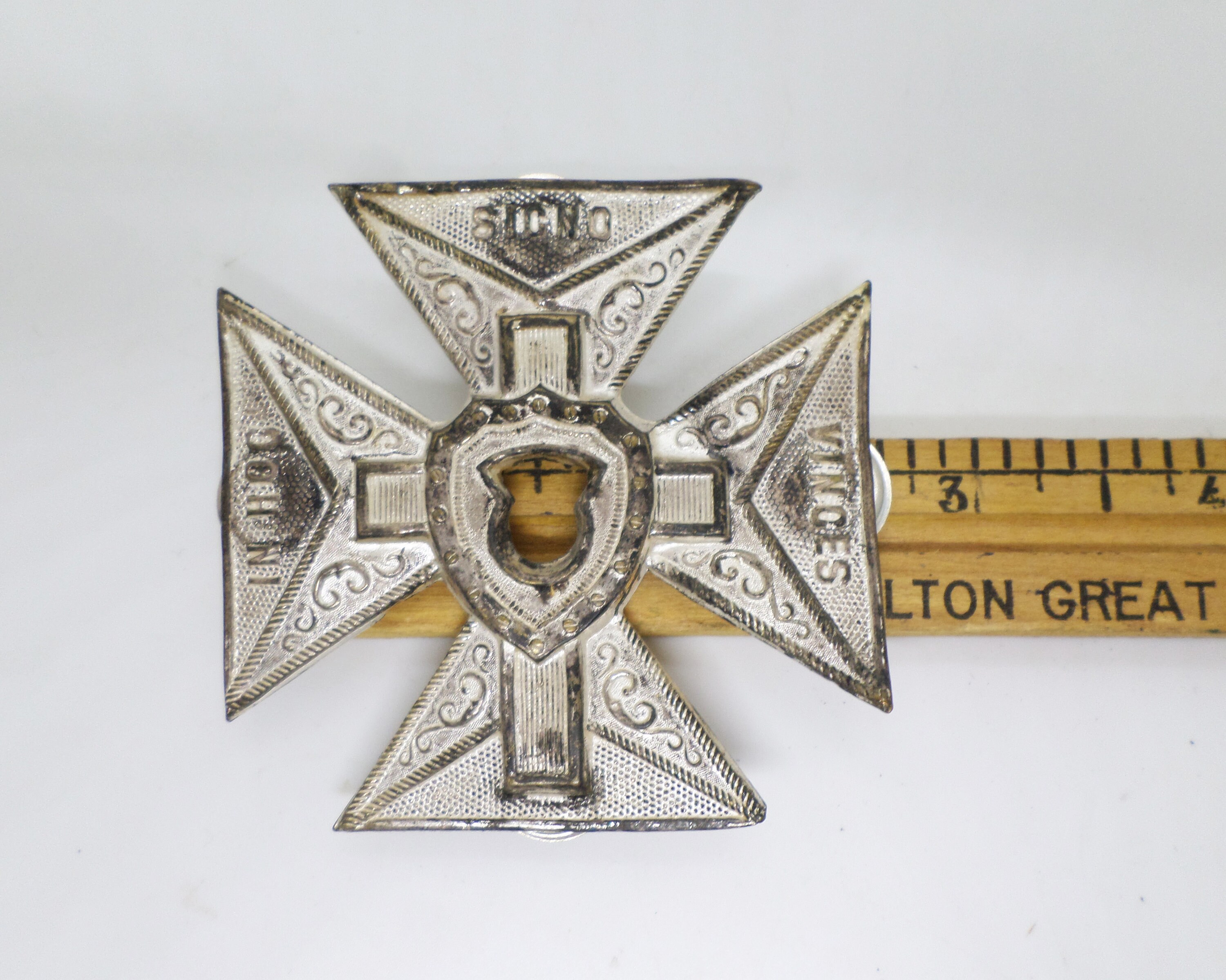 Vintage Freemason Knights Templar Masonic Sash Medallion and Cross, in ...