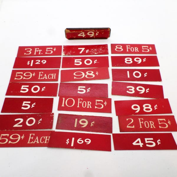 Antique Price Tags - Etsy