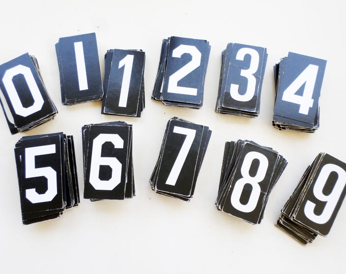 Vintage Church Numbers for Hymn Board, Black and White Cardstock ...