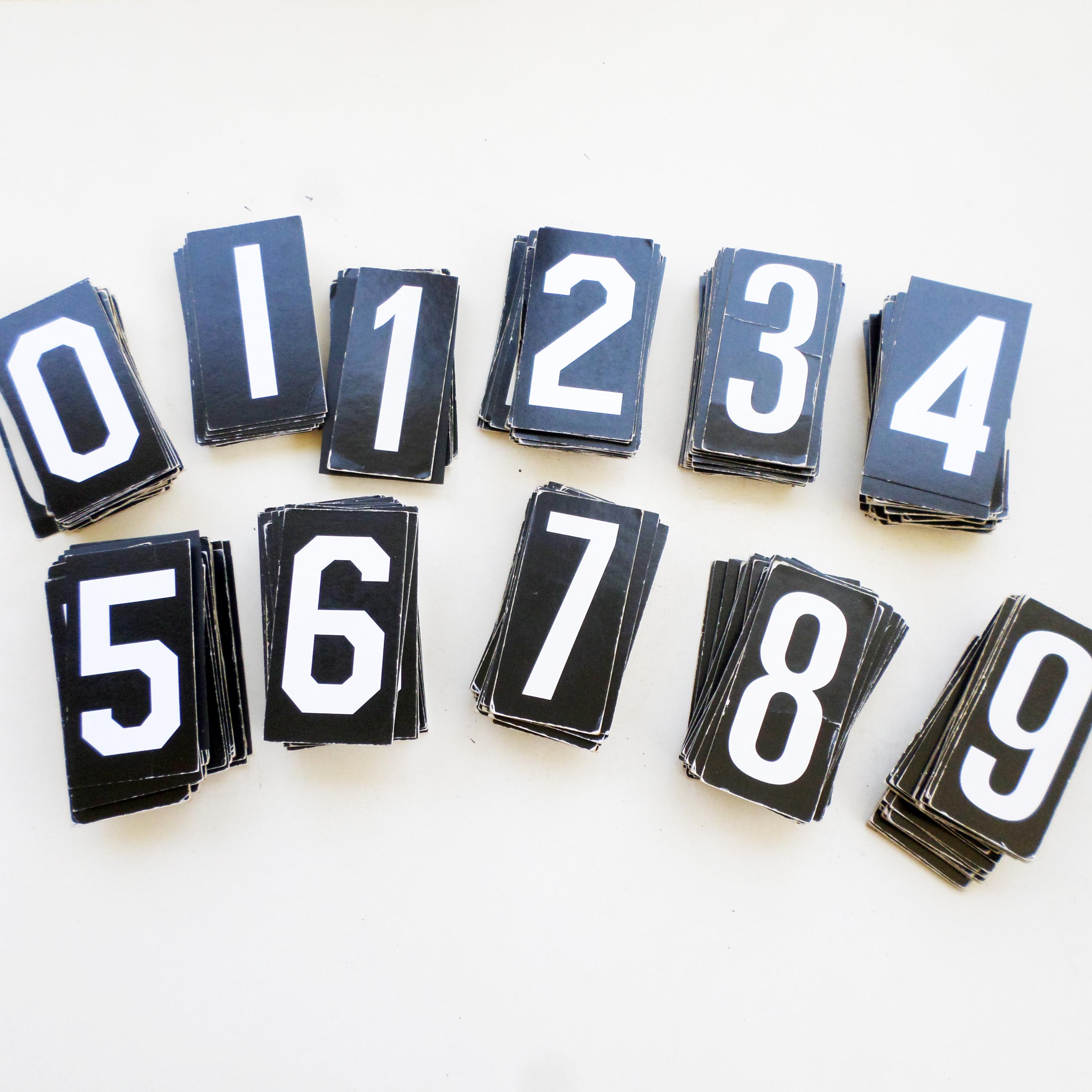 Vintage Church Numbers for Hymn Board, Black and White Cardstock ...