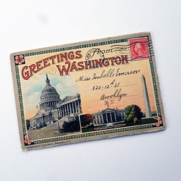 Postcard Folder - Etsy