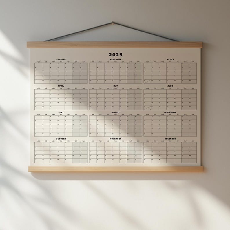 Wallscaping Studio | 2025 Wall Calendar, Minimalist Black & White ...